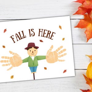 Scarecrow Handprint, Fall Season, Rainy Day Handprint Craft, Fall ...