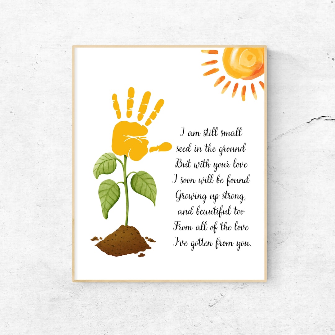 Sunflower Handprint, Baby Handprint Craft, Hand Art Craft, Mom's ...