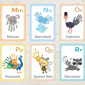 Alphabet Craft, Alphabet Recognition, Preschool Activity, DIY Handprint ...