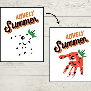 Bundle Summer Handprint Art, Summer Printable Craft for Kid, Summer ...
