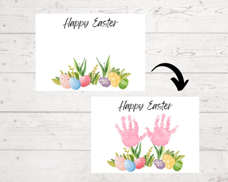 Easter Bunny Handprint Bundle, Easter Handprint Art, Toddler Handprint ...