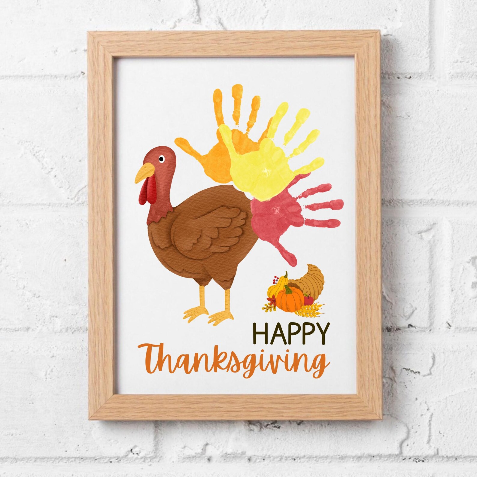 Happy Thanksgiving Footprint Craft for Autumn, Turkey Footprint ...