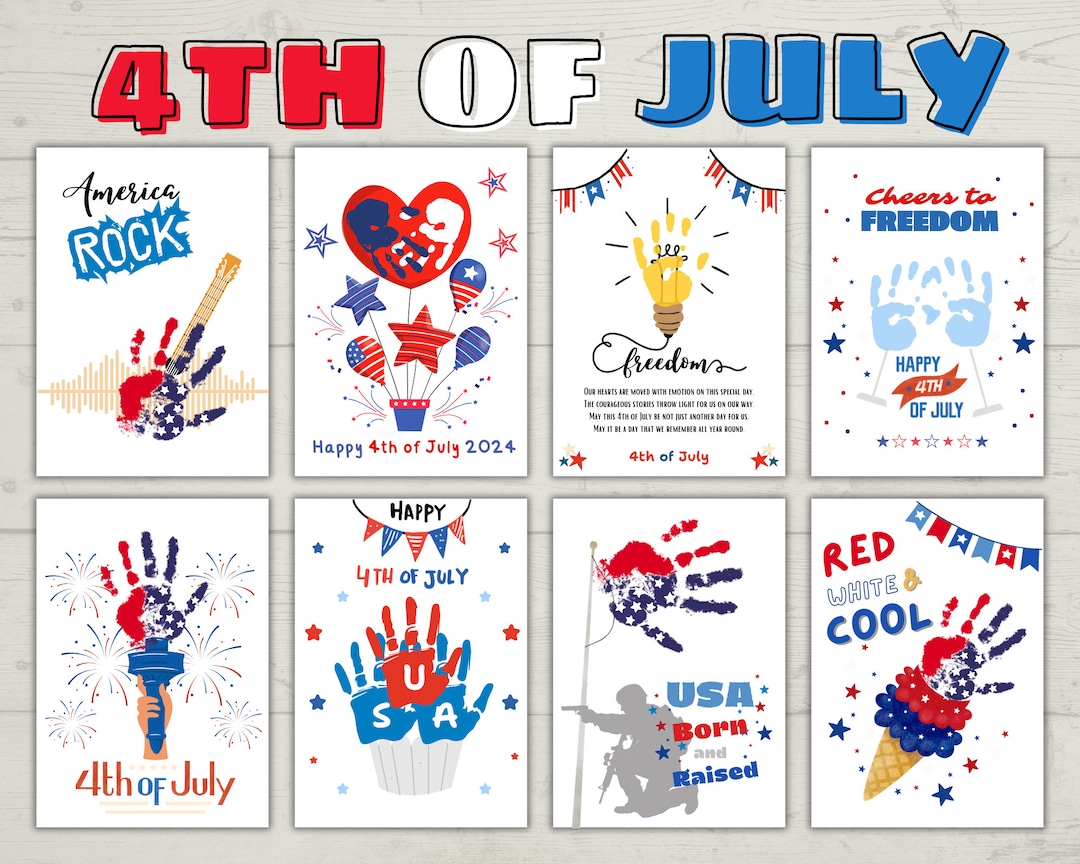4th of July Collection of Handprint Craft, Handprint Bundle, Handprint ...
