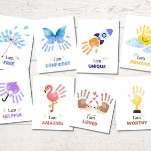 15 Affirmation and Motivational Handprint Craft Bundle, Handprint Art ...