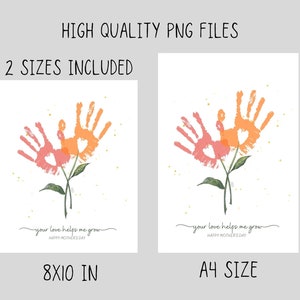 Mothers Day Handprint Craft, Flowers Handprint, Hand Art Craft, Mom's ...