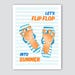 Let's Flip Flop Into Summer Footprint Craft Bundle, Printable Summer ...