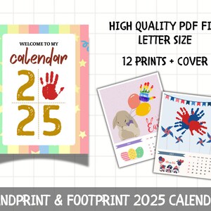 2025 DIY Handprint Calendar, Calendar Craft, Kids Activities Craft ...