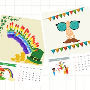 2025 DIY Handprint Calendar, Calendar Craft, Kids Activities Craft ...