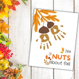 I'm Nuts About Fall Handprint, Fall Handprint Craft, Thanksgiving ...
