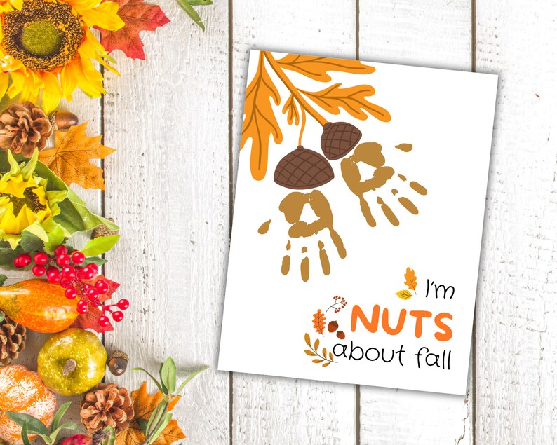 I'm Nuts About Fall Handprint, Fall Handprint Craft, Thanksgiving ...