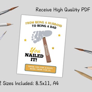 You Nailed It Handprint, Father's Day Handprint Craft, Daddy Birthday ...