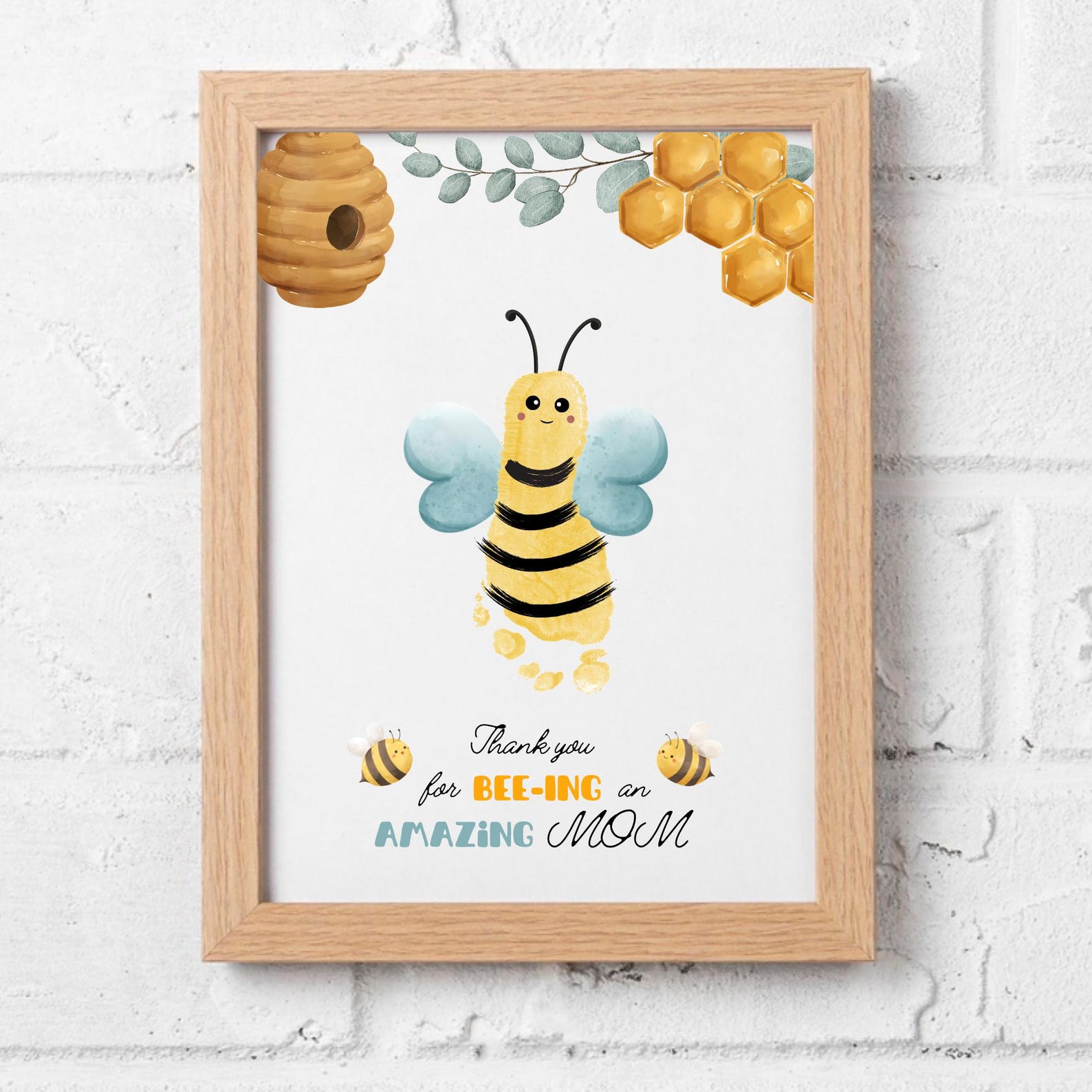 Thank You for Bee-ing an Amazing Mom Handprint, Handprint Art Craft ...
