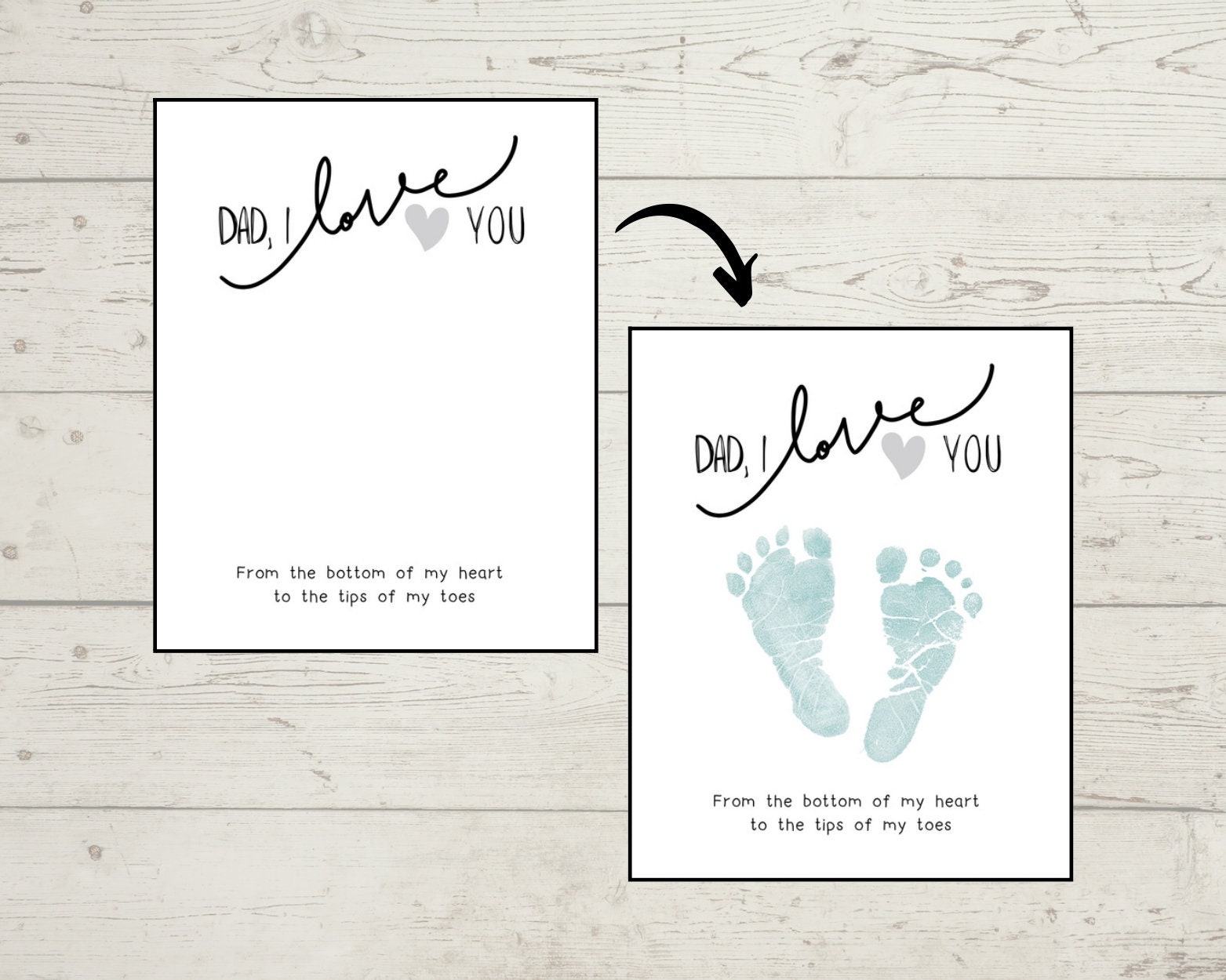 Father's Day Handprint/footprint Mega Bundle, Happy Father's Day Craft ...