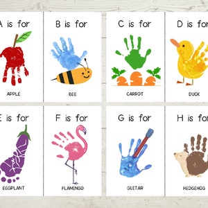 Alphabet Craft, Alphabet Recognition, Preschool Activity, DIY Handprint ...