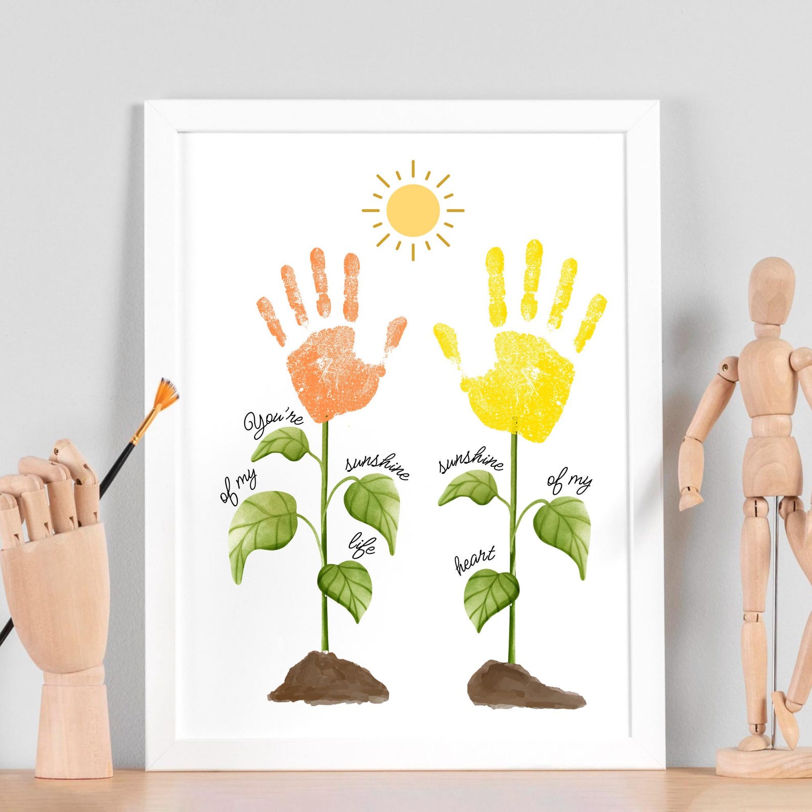 Mothers Day Sunflower Handprint, You're Sunshine of My Life Sunshine of ...