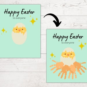 Easter Handprint Footprint Art Craft Bundle, Easter Bunny Chick Craft ...