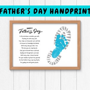 Happy Fathers Day Footprint, Father's Day Footprint Craft, Happy ...