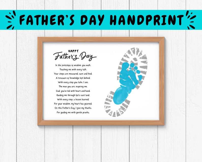 Happy Fathers Day Footprint, Father's Day Footprint Craft, Happy ...