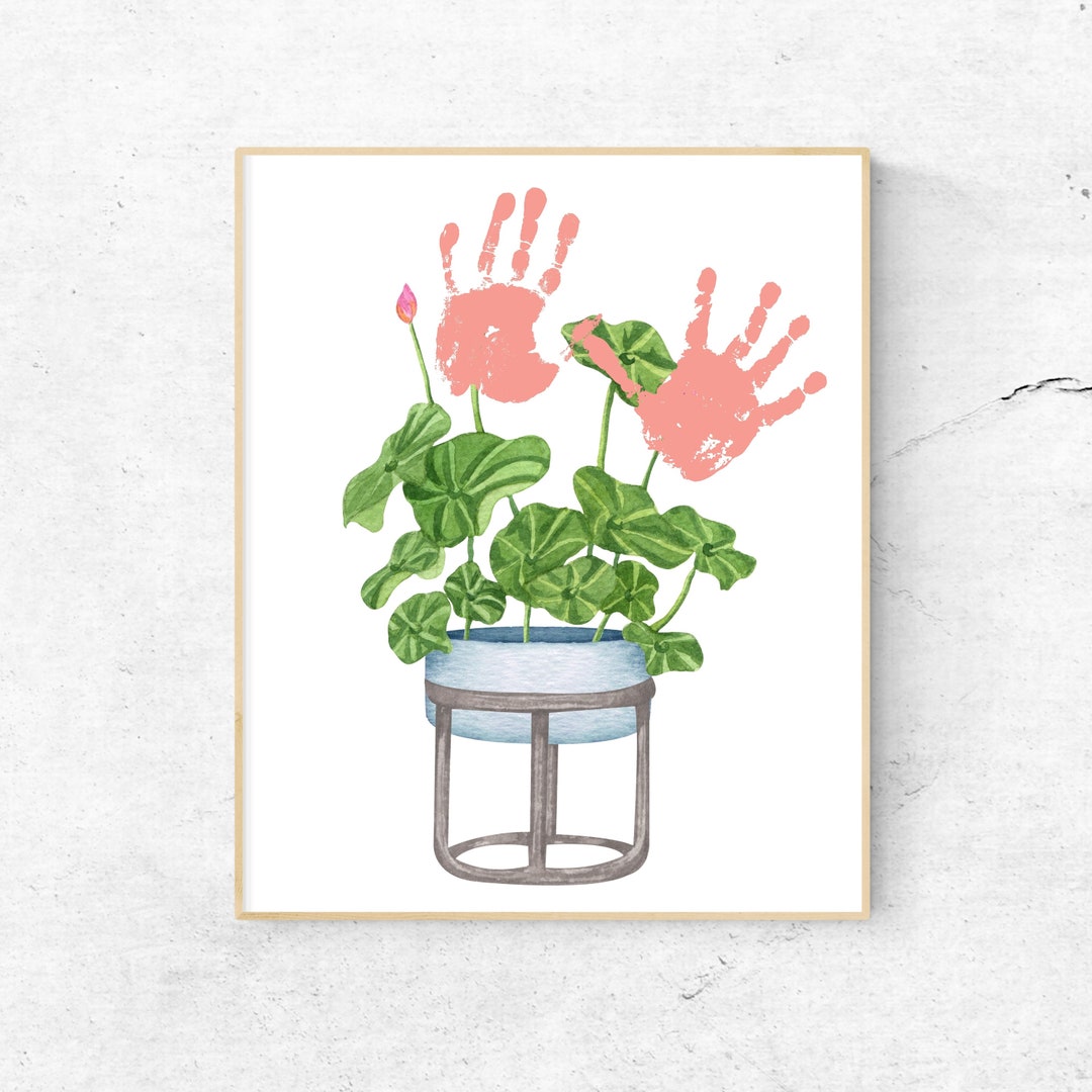 Lotus Flower Handprint Craft, Baby Handprint Art, DIY Memory Keepsake ...