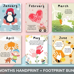 Memory Handprint/footprint Book With Poems, Handprint/footprint Art ...