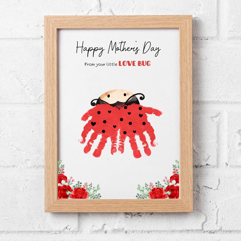Lady Bug Happy Mothers Day Handprint, Happy Mothers Day From Your ...