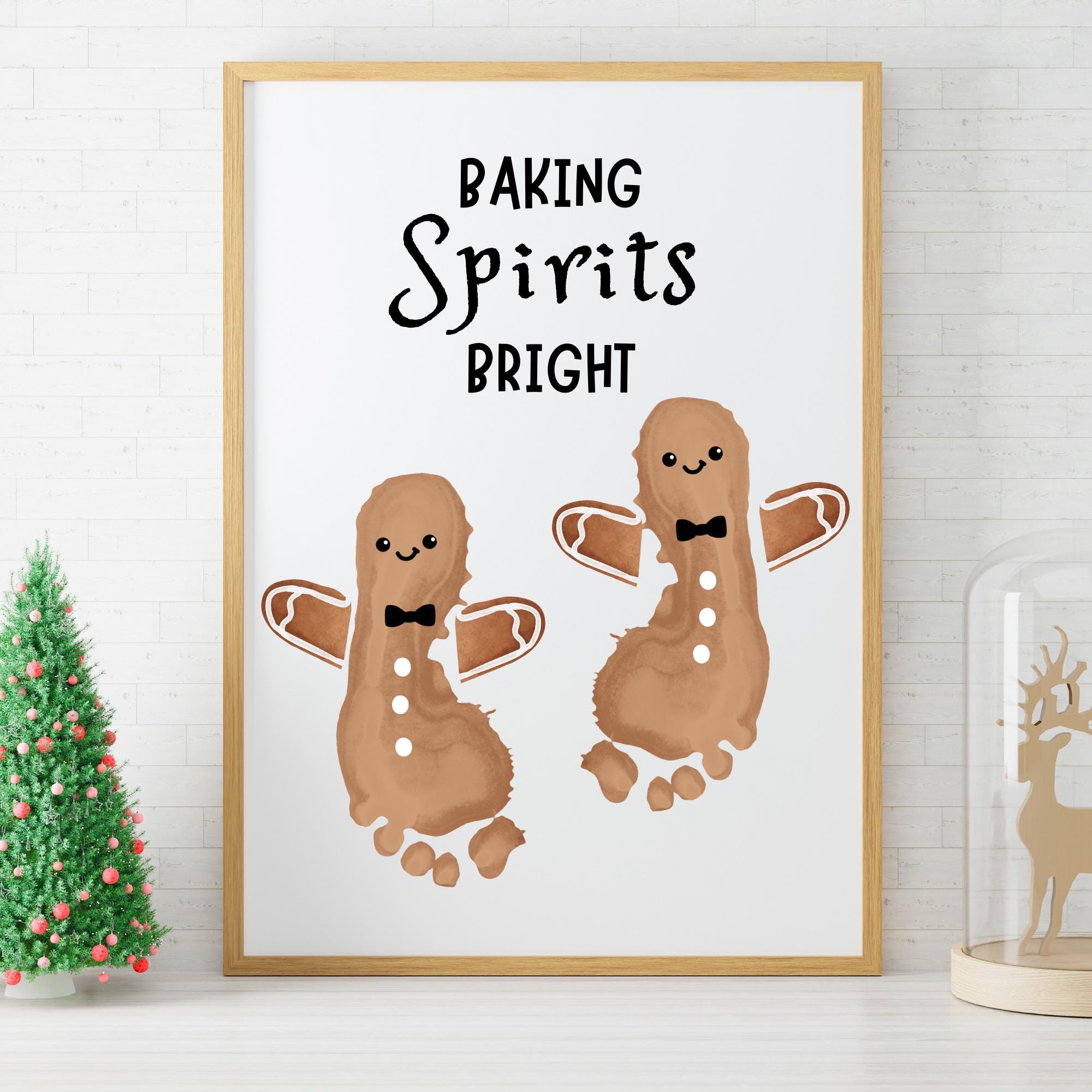 Baking Spirits Bright Gingerbread Christmas Footprint, Baby Kids ...