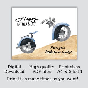 Happy Fathers Day From Your Little Biker Buddy! Motorbike Footprint ...