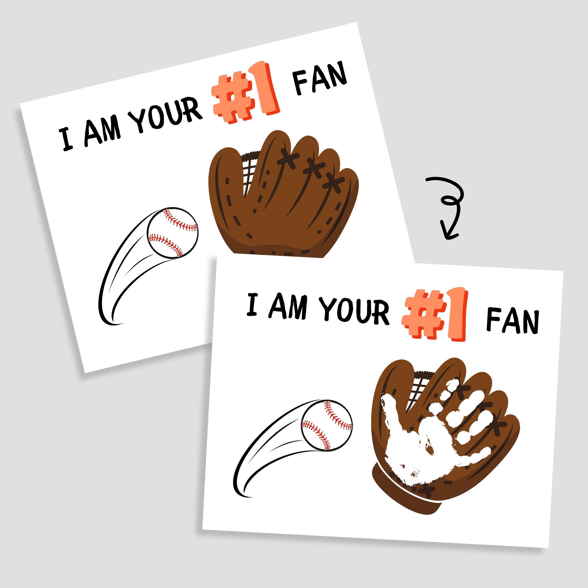 I Am Your #1 Fan Handprint Craft, Fathers Day Handprint Art, Sport ...