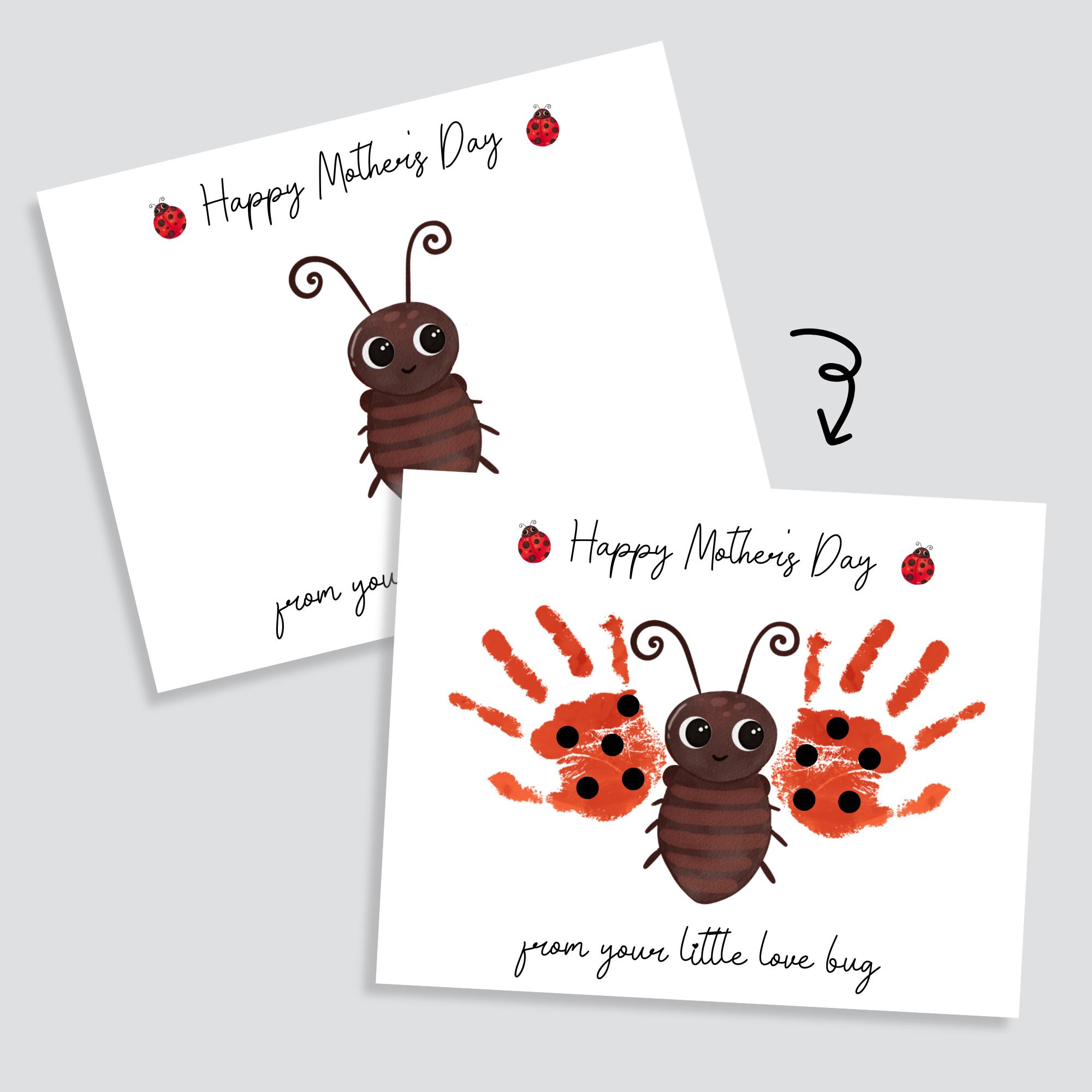 Ladybug Mothers Day Handprint, Happy Mothers Day From Your Little Love ...