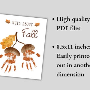 Nuts About Fall, Fall Season, Rainy Day Handprint Craft, Fall Season ...