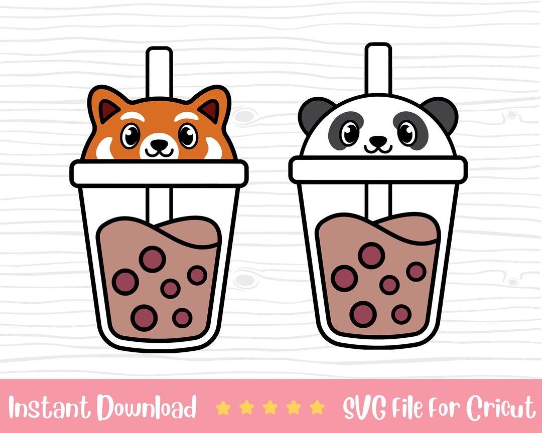 Milk Tea SVG, Boba Tea, Kawaii Drink, Cute Food, Boba Tea Lover, Kids ...