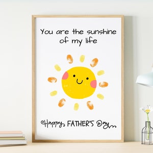 You Are the Sunshine of My Life, Father's Day Handprint Craft, Happy ...