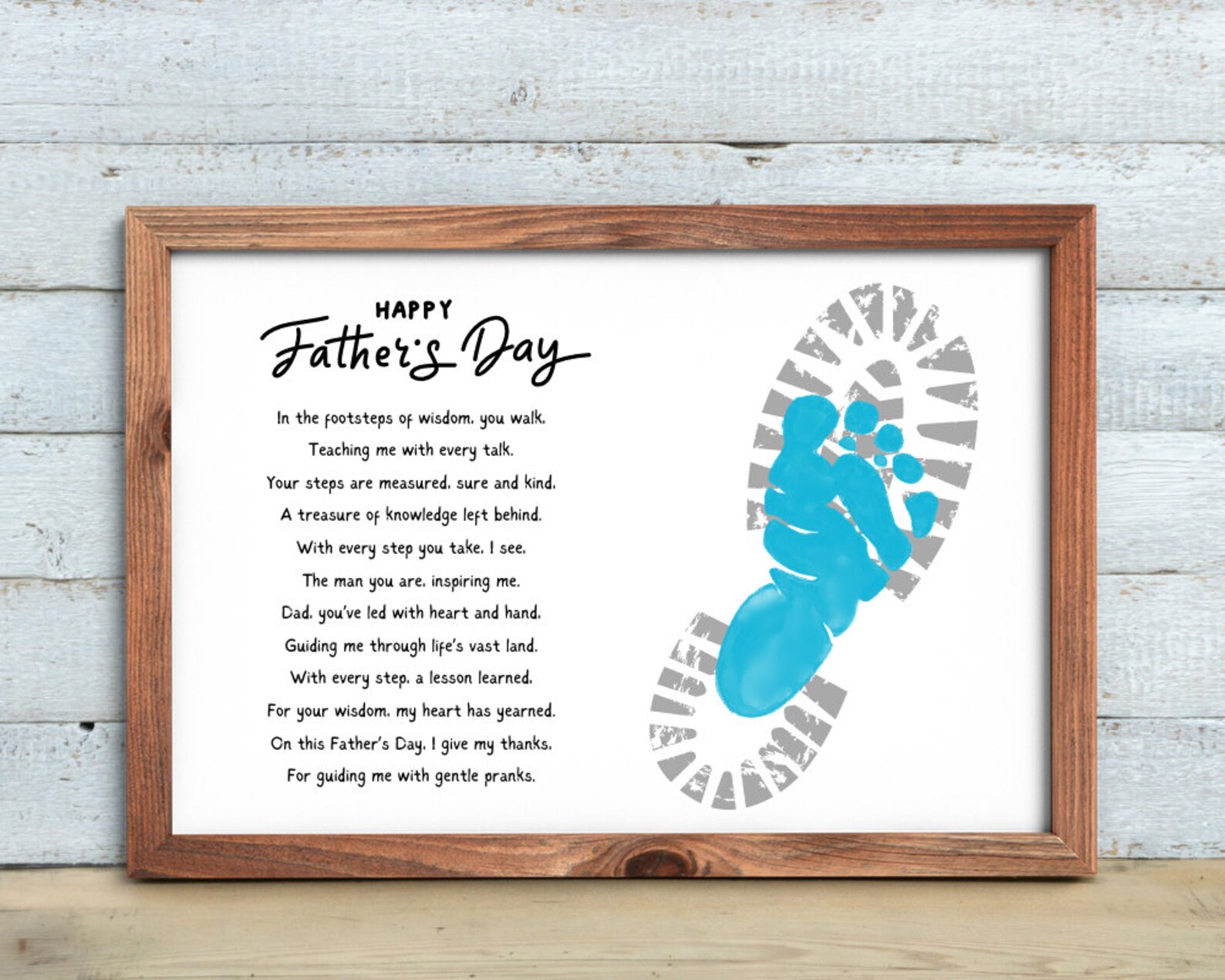 Happy Fathers Day Footprint, Father's Day Footprint Craft, Happy ...