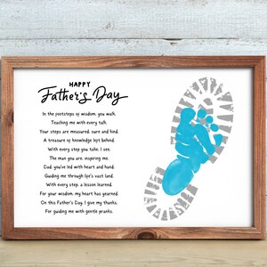 Happy Fathers Day Footprint, Father's Day Footprint Craft, Happy ...