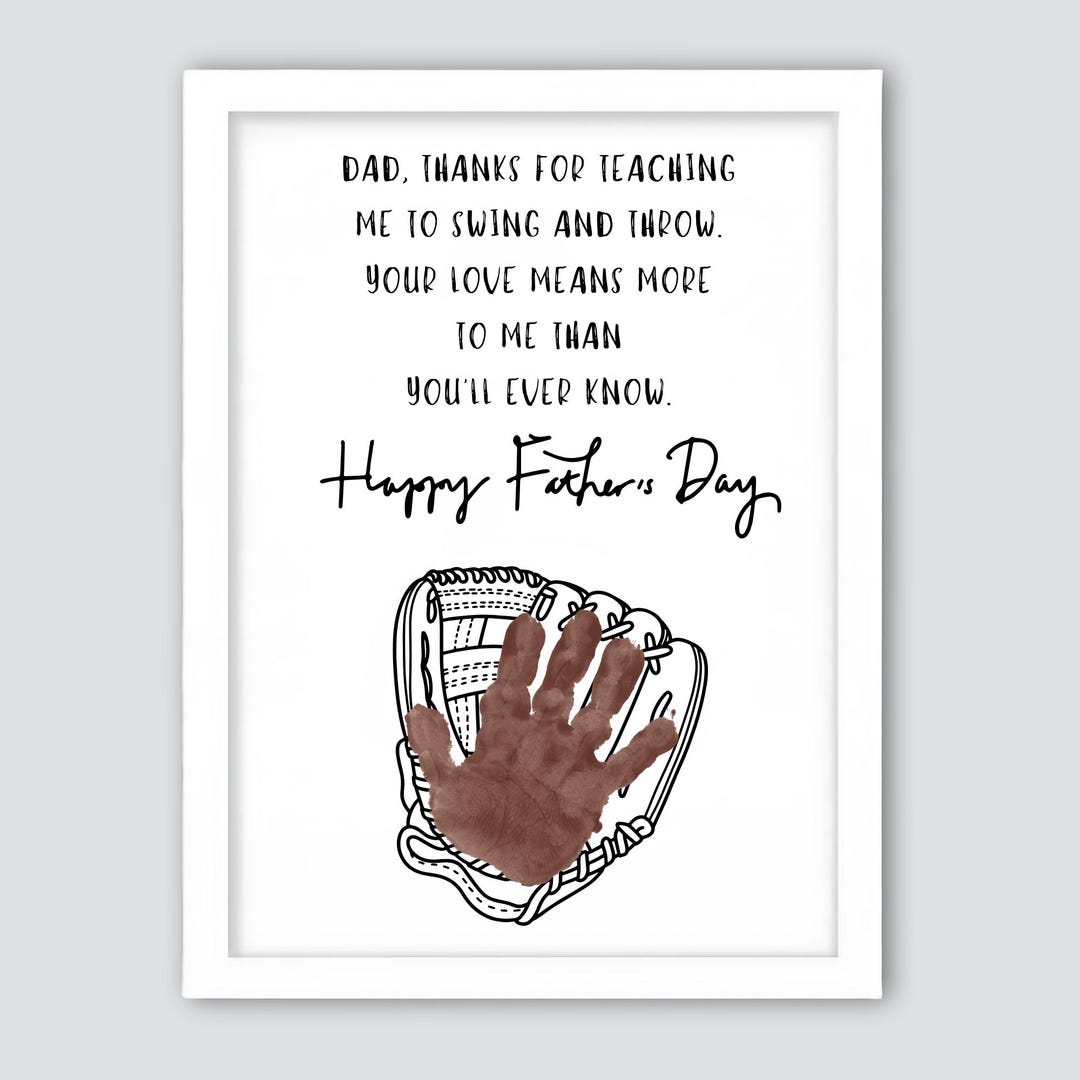 Fathers Day Poem Handprint Craft, Handprint Craft With Dad, Happy ...