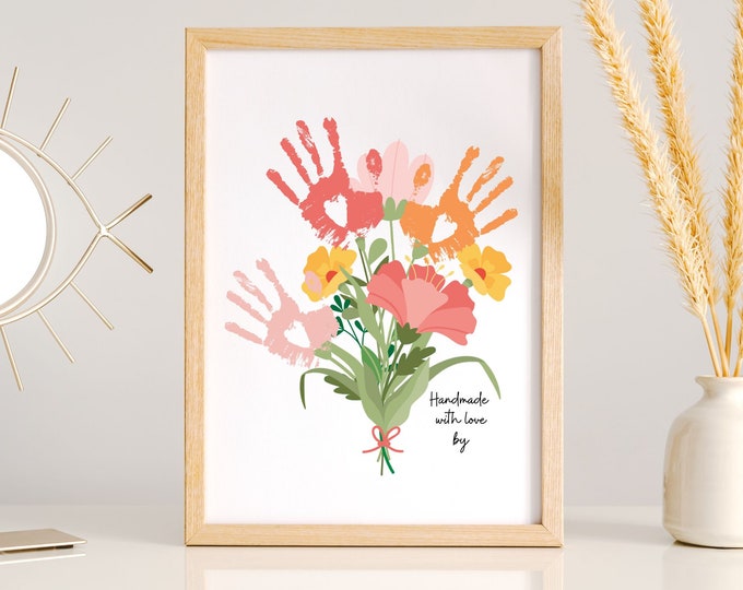 Footprint/handprint, Baby Handprint Craft, Hand Art Craft, Mother's Day ...