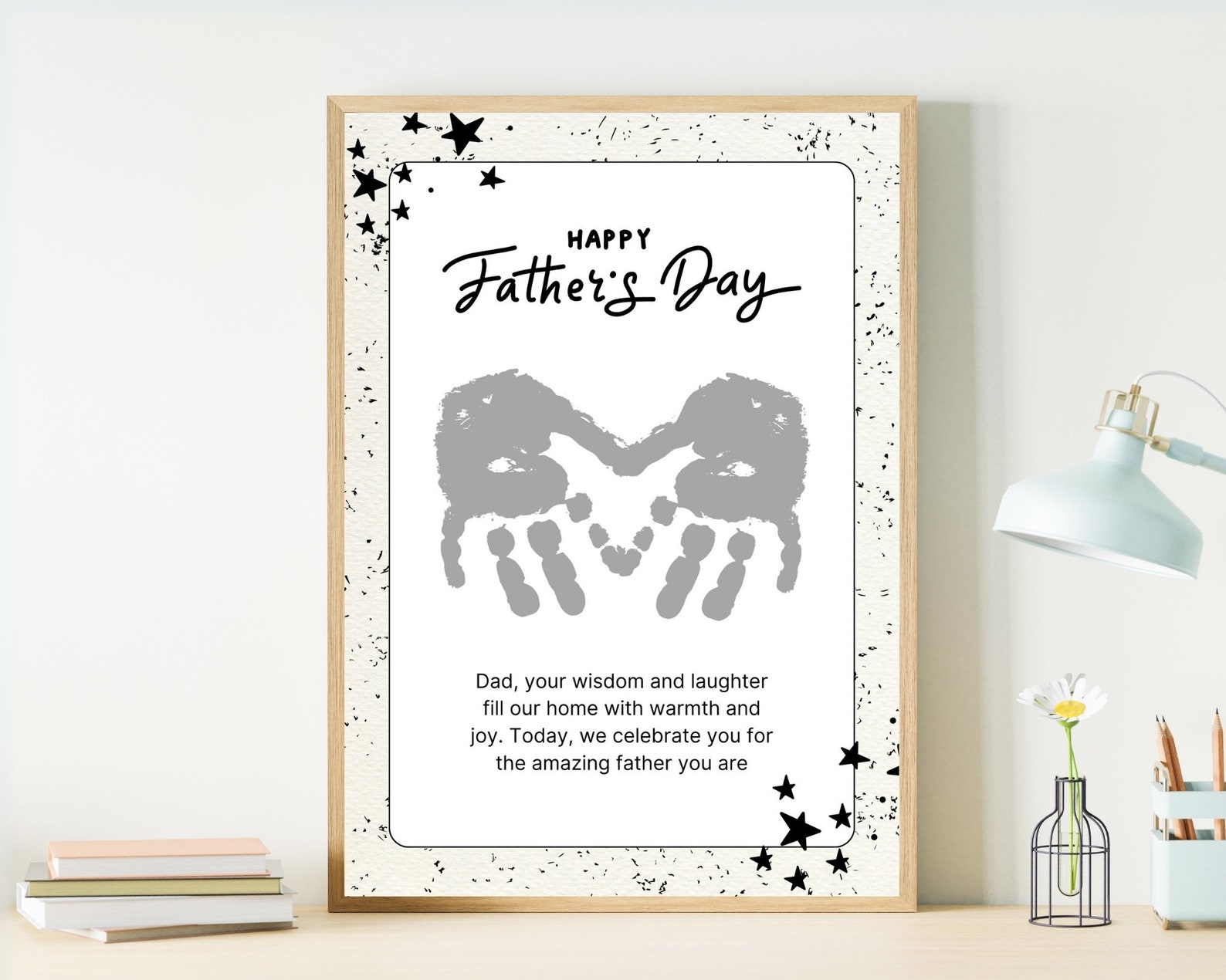 Happy Fathers Day Handprint Craft, Father's Day Handprint Craft, Daddy ...