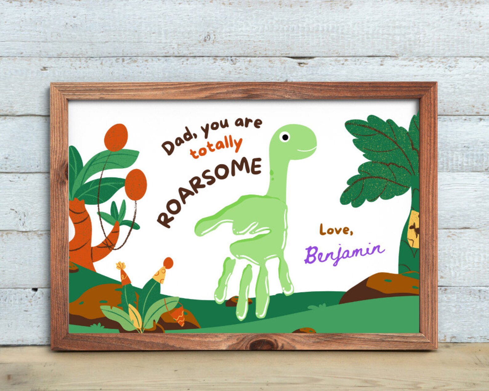 Dad You Are Totally ROARSOME, Father's Day Handprint Craft, Happy ...