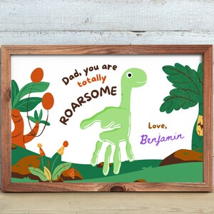 Dad You Are Totally ROARSOME, Father's Day Handprint Craft, Happy ...