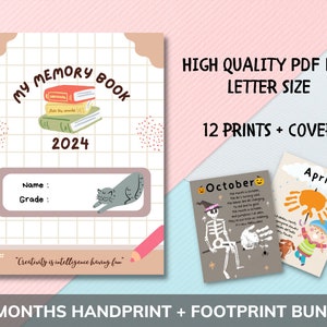 Memory Handprint/footprint Book With Poems, Handprint/footprint Art ...
