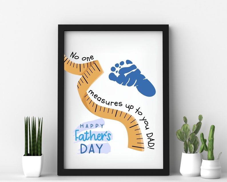 No One Measures up to You DAD, Father's Day Handprint Craft, Happy ...