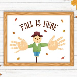 Scarecrow Handprint, Fall Season, Rainy Day Handprint Craft, Fall ...