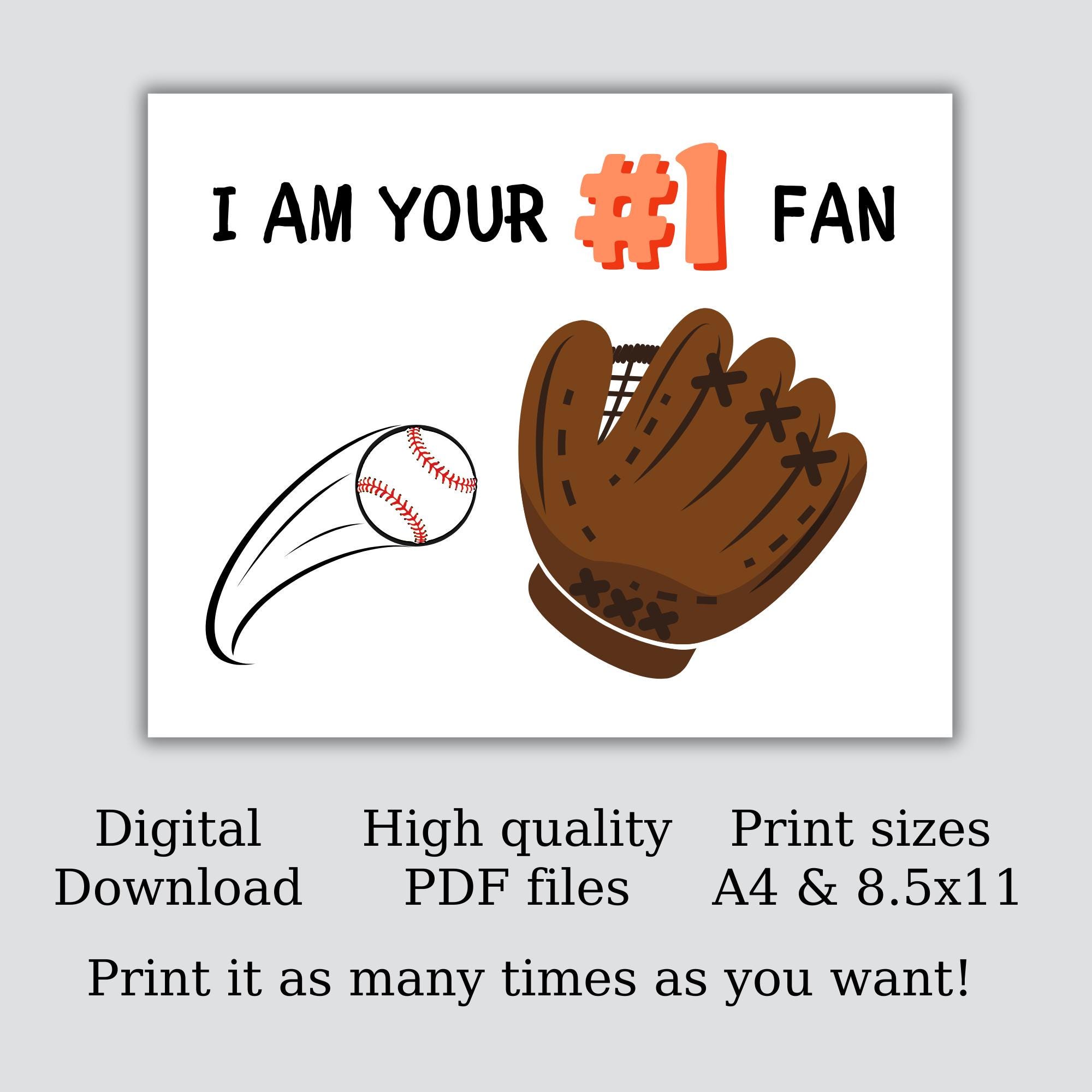 I Am Your #1 Fan Handprint Craft, Fathers Day Handprint Art, Sport ...