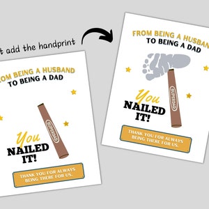 You Nailed It Handprint, Father's Day Handprint Craft, Daddy Birthday ...