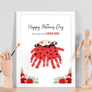 Lady Bug Happy Mothers Day Handprint, Happy Mothers Day From Your ...