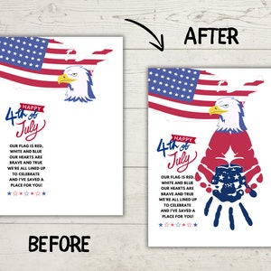 Independence Day Handprint Craft, 4th of July Activities, Handprint ...