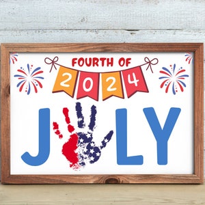 Fourth of July Handprint, Flag Poem, 4th of July Independence Day ...