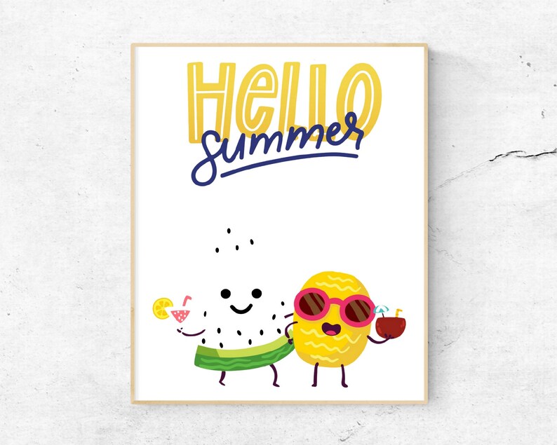 Summer Handprint/footprint Art, Summer Printable Craft for Kid, Summer ...