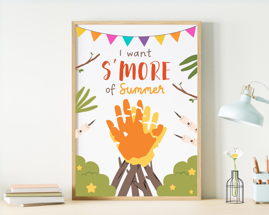I Want S'more of Summer, Summer Printable Craft for Kid, Summer ...