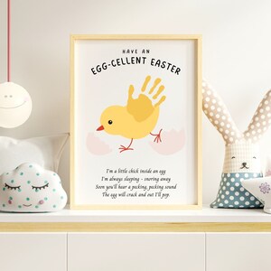 Easter Chicks Handprint Art Craft, Egg-cellent Easter Handprint Art ...